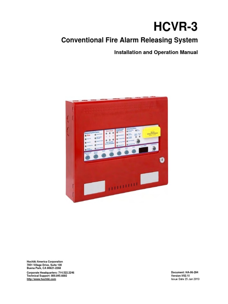 Hcvr3r Manual | PDF | Fire Sprinkler System | Relay