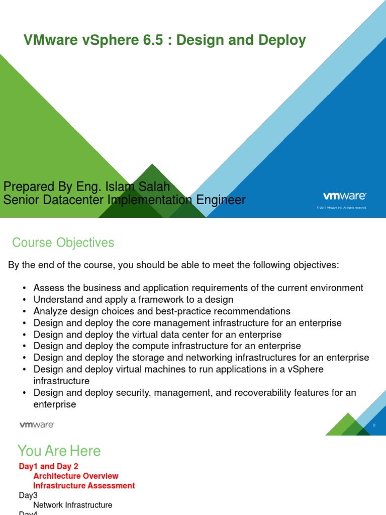 Day 1 - 2 Vsphere Design and Deploy Agenda | PDF | V Mware | Virtual Machine
