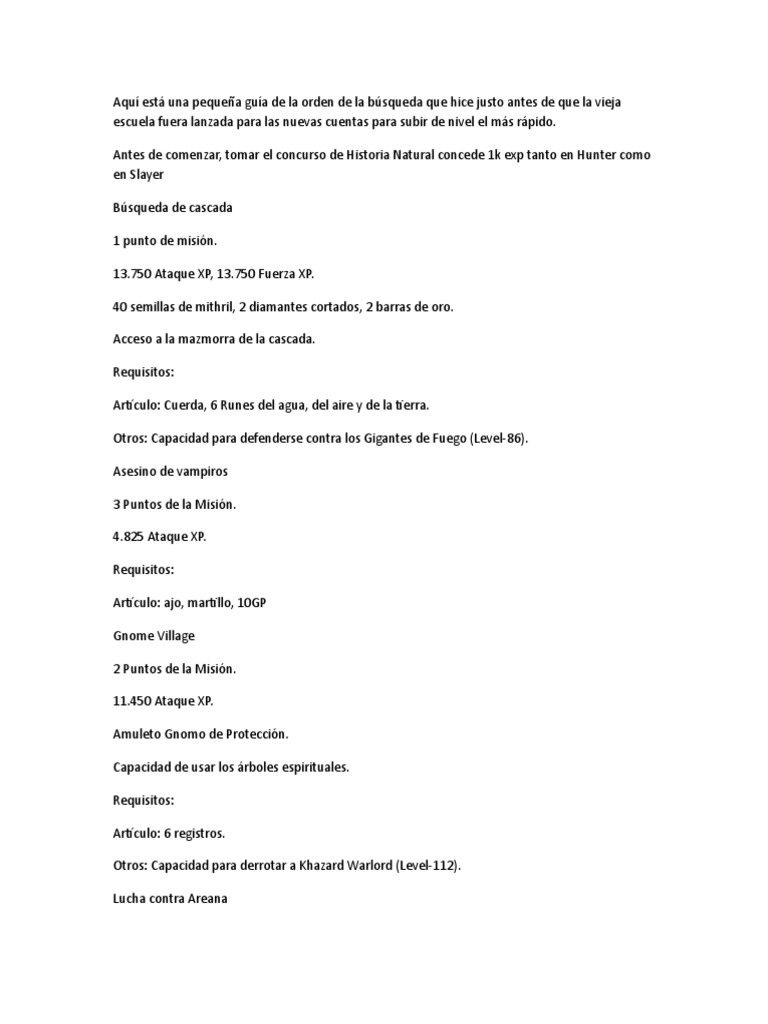 Runescape Leveling Guide | PDF | Ocio | Naturaleza