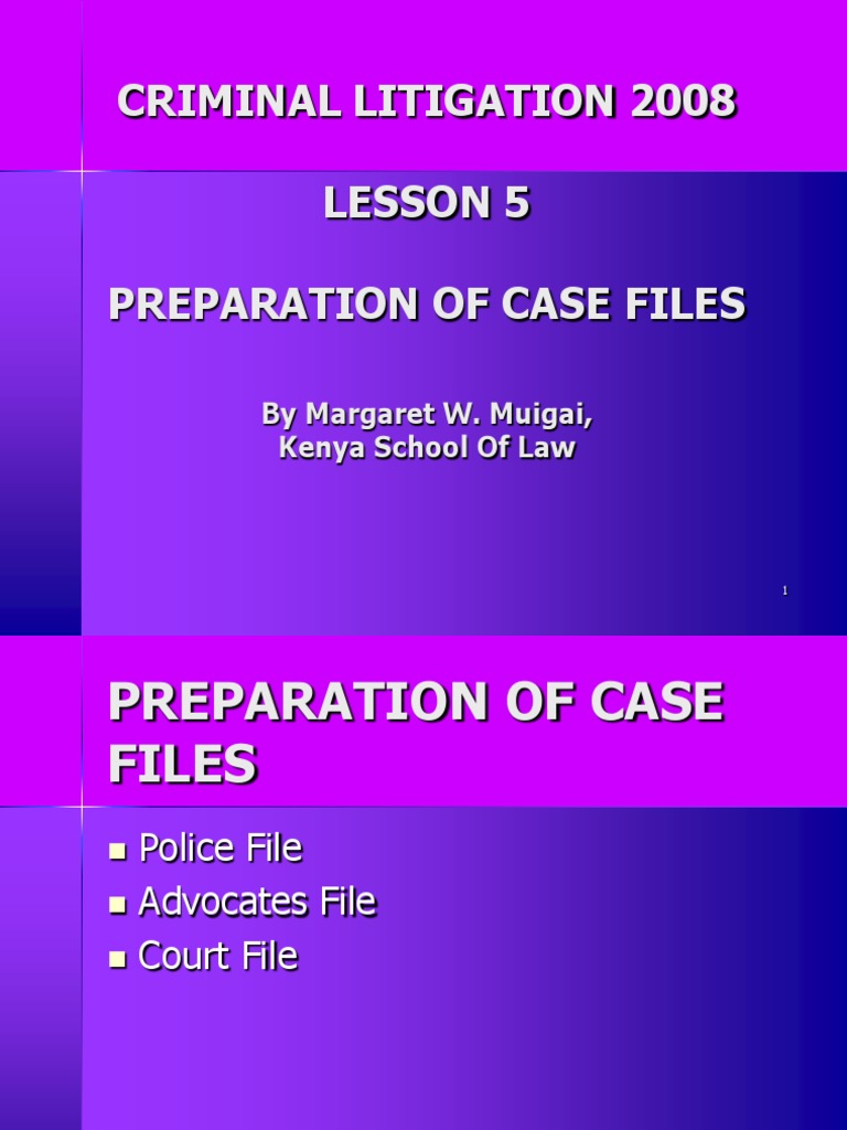 Criminal Prep of Case Files | PDF | Bail | Witness