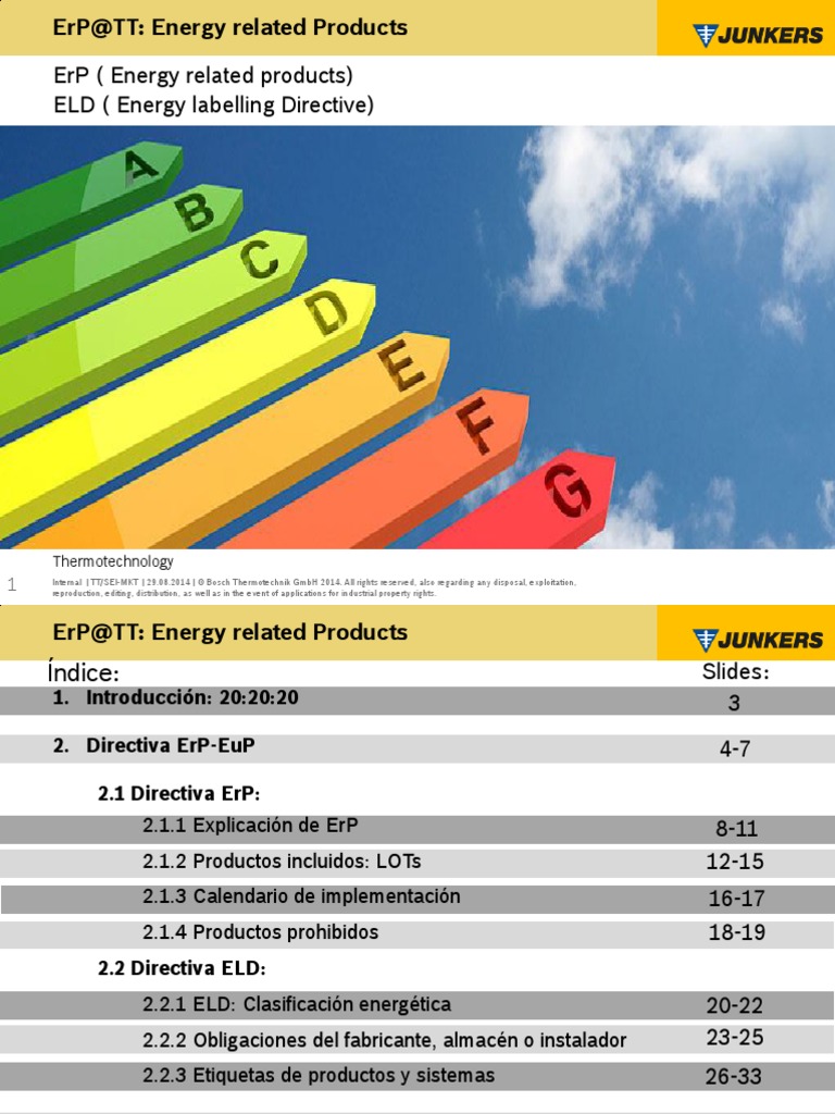 Erp (Energy Related Products) Eld (Energy Labelling Directive) | PDF ...