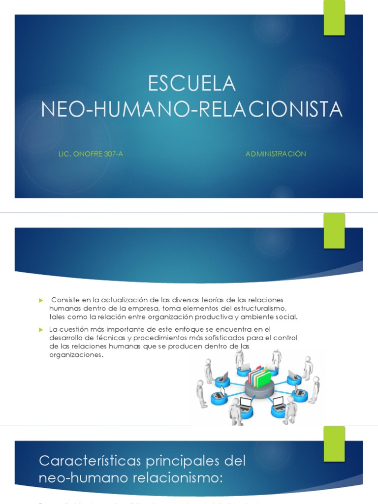 Escuela Neo-Humano-Relacionista | Psicología | Aparición
