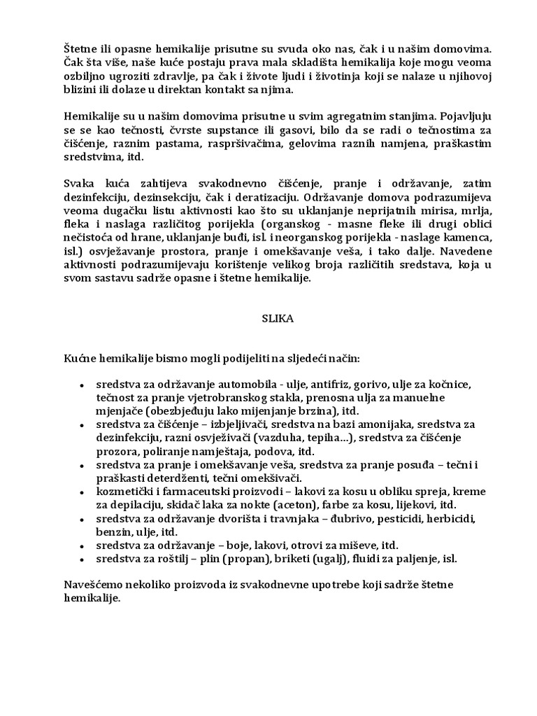 8 - Kućne Hemikalije | PDF