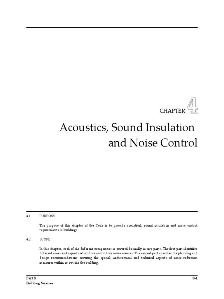 Acoustics, Sound Insulation and Noise Control: Building Services | PDF ...