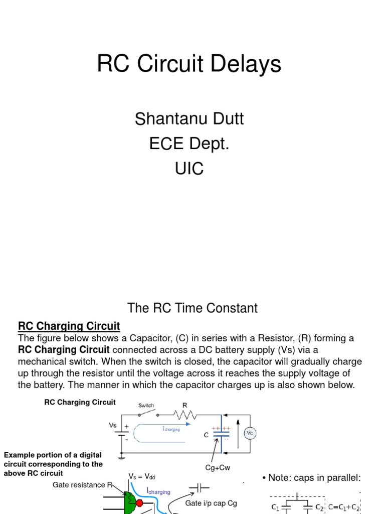 RC Delay of Integrated Circuit | PDF | Capacitor | Electric Power