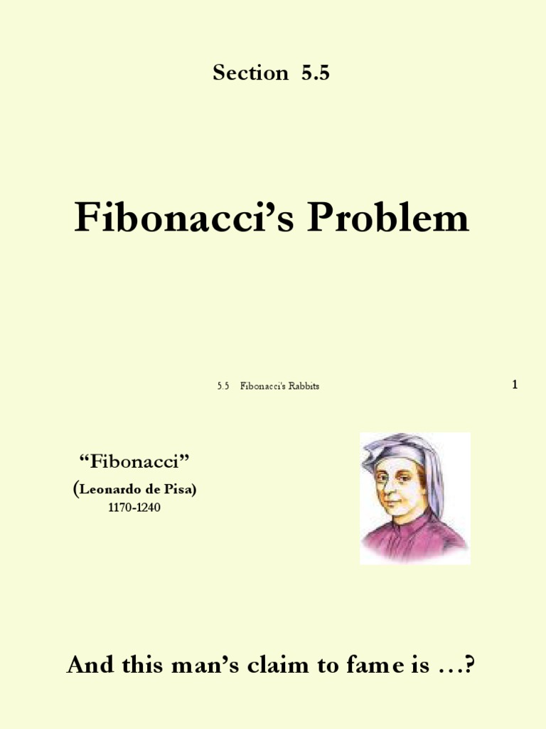 Fibonacci's Rabbits | PDF | Teaching Mathematics | Science