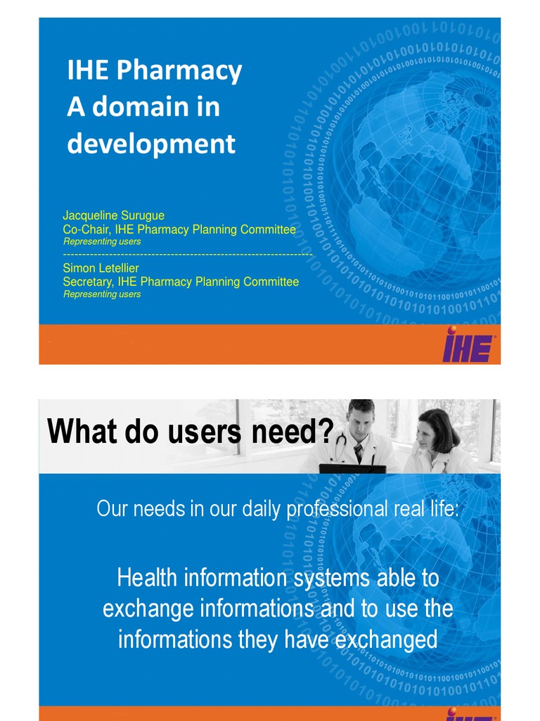 2010 Ihe Webinar Pharmacy Domain Pdf Pharmacy Interoperability