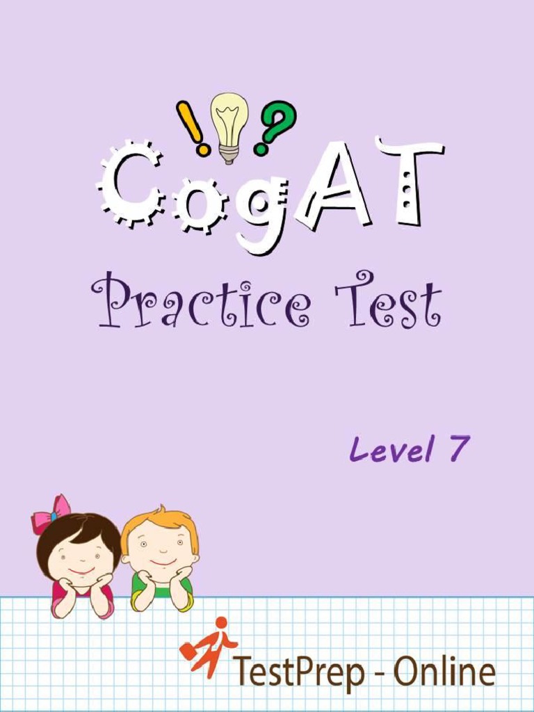 Cogat 7 Sample Test PDF | PDF | Shape | Triangle