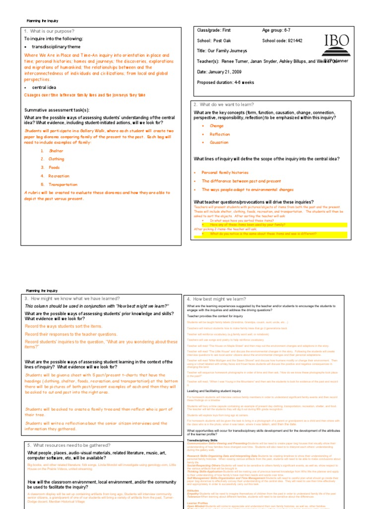 1st Where We Are in Place and Time | PDF | Grandparent | Family