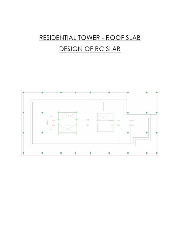 Residential Tower - Roof Slab Design of RC Slab | PDF