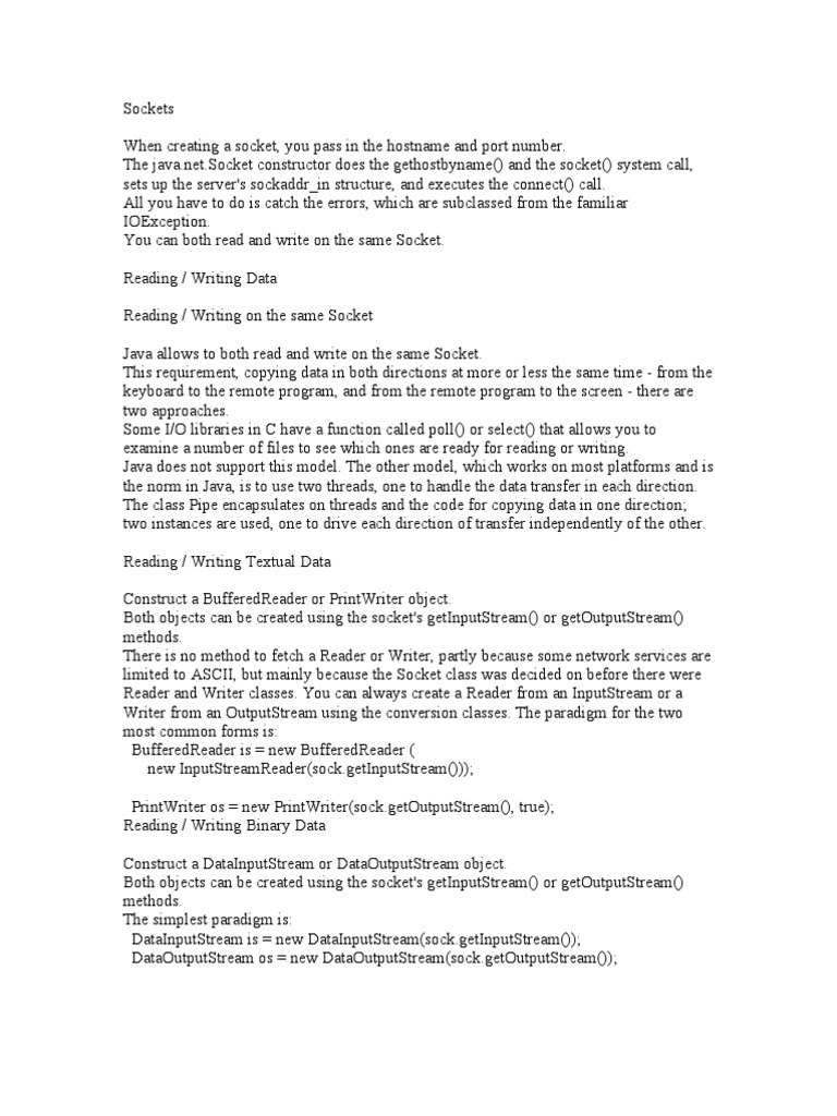 Java Network | PDF | Port (Computer Networking) | Command Line Interface