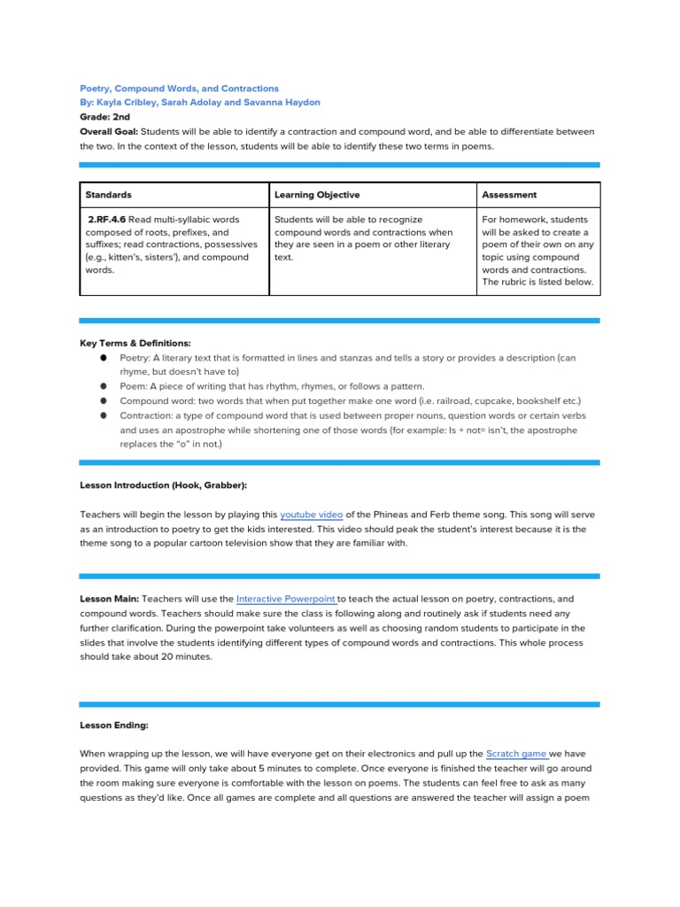 Computational Thinking Lesson Plan | PDF | Poetry | Word
