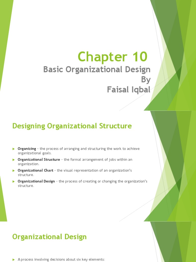 Chapter 10 - Basic Organizational Design | PDF | Organizational ...
