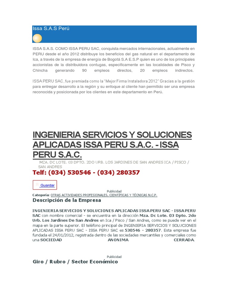 Issa S | PDF | Perú | Business