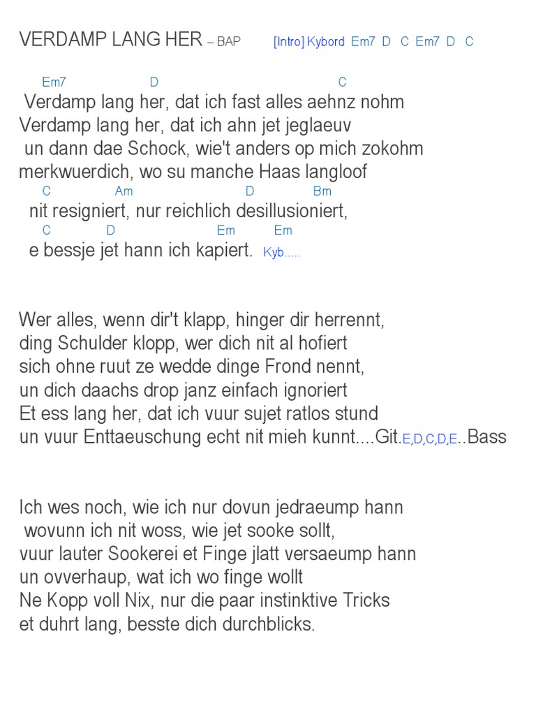 Verdamp Lang Her - Bap | PDF