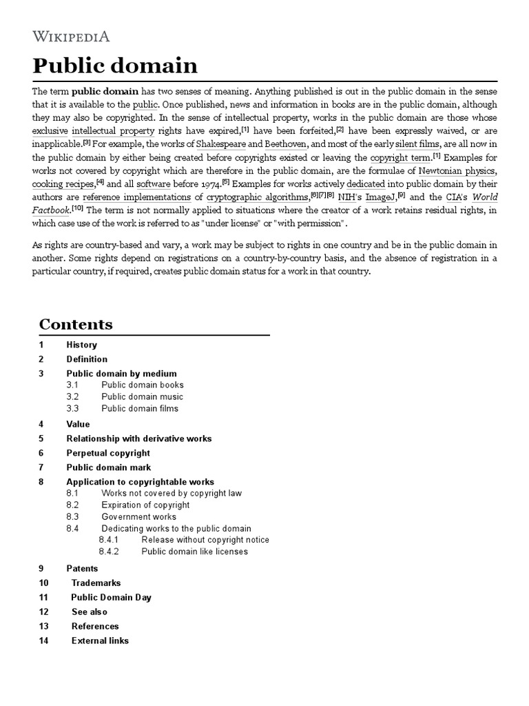 Public Domain | PDF | Public Domain | Copyright
