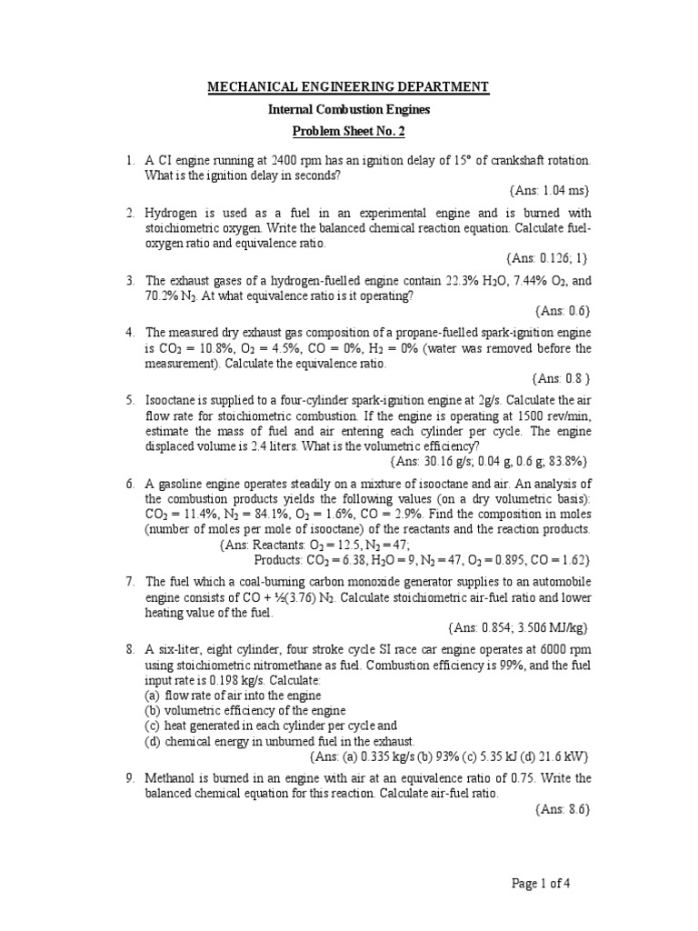 Ice Ps 2 Pdf Combustion Internal Combustion Engine