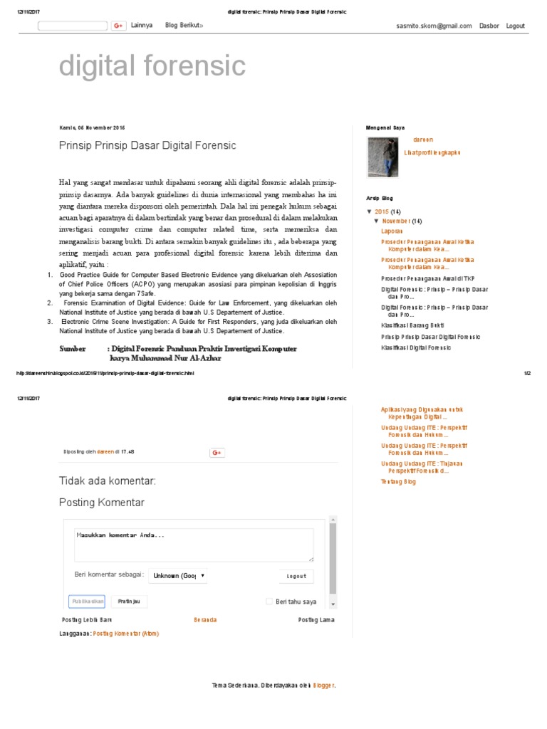 Prinsip Dasar Digital Forensic | PDF | Komputer