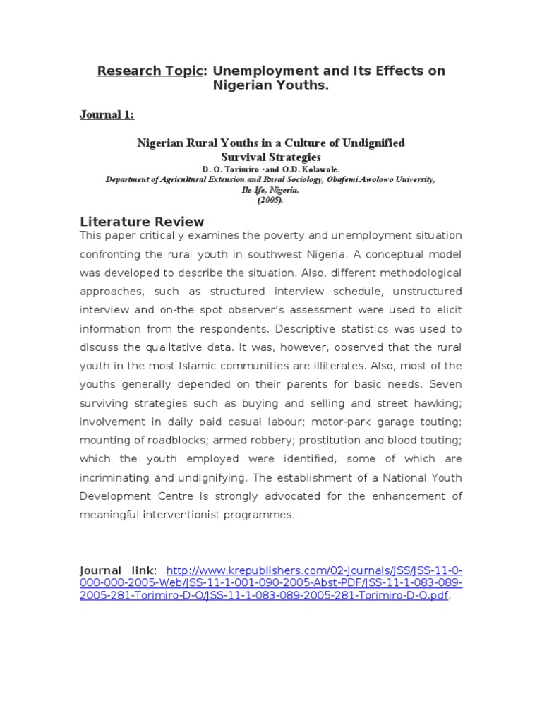 Youth Unemployment | Download Free PDF | Unemployment | Social Science