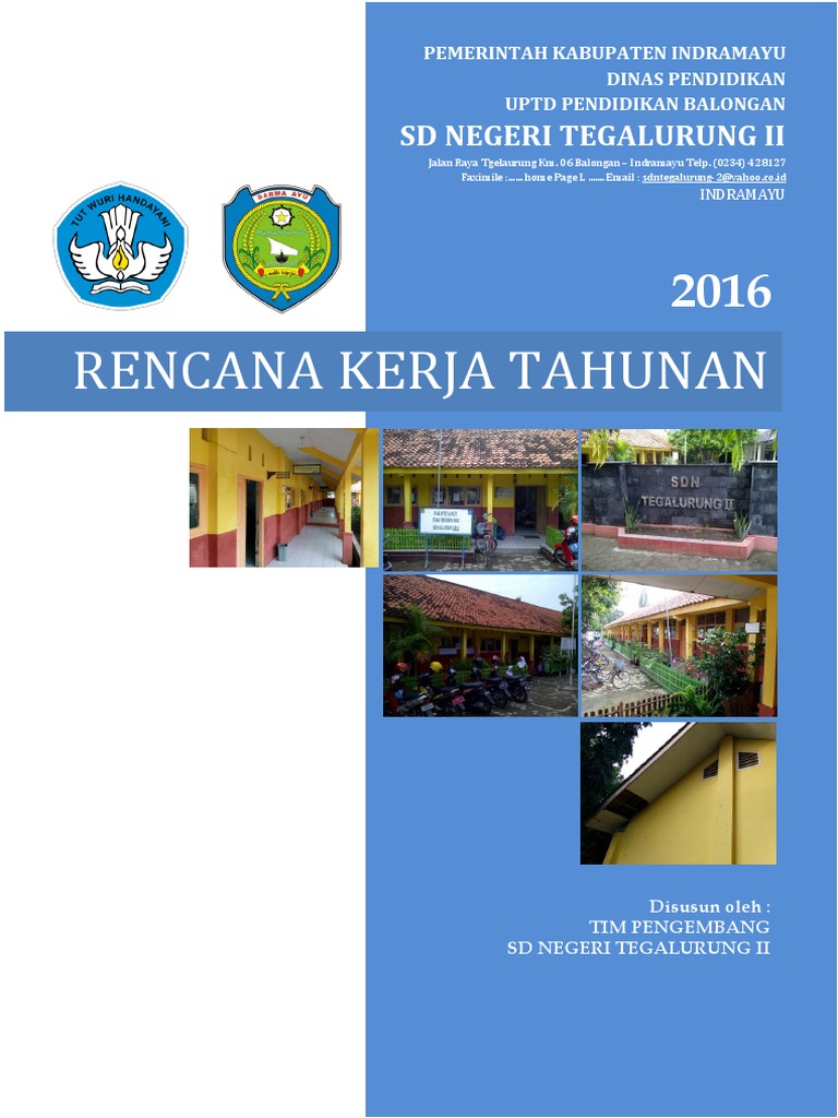 Cover Rencana Kerja Tahunan SD Negeri Tegalurung II | PDF