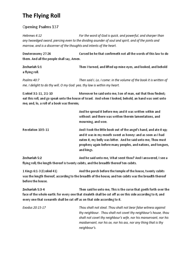 The Flying Roll: Opening Psalms 137 | PDF | Sodom And Gomorrah | Prophet