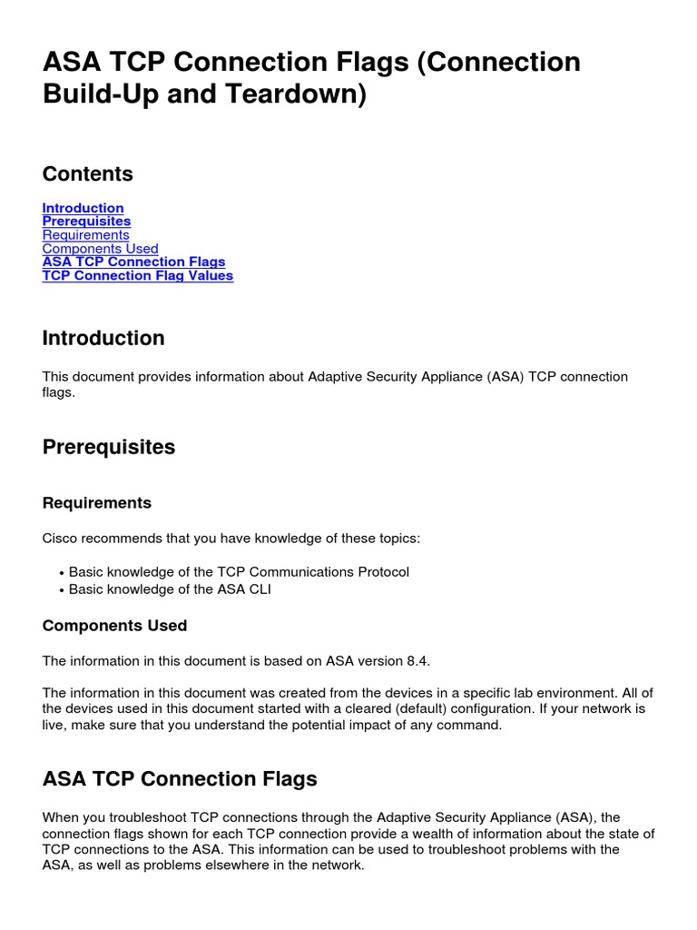 ASA TCP Connection Flags (Connection Build-Up and Teardown ...