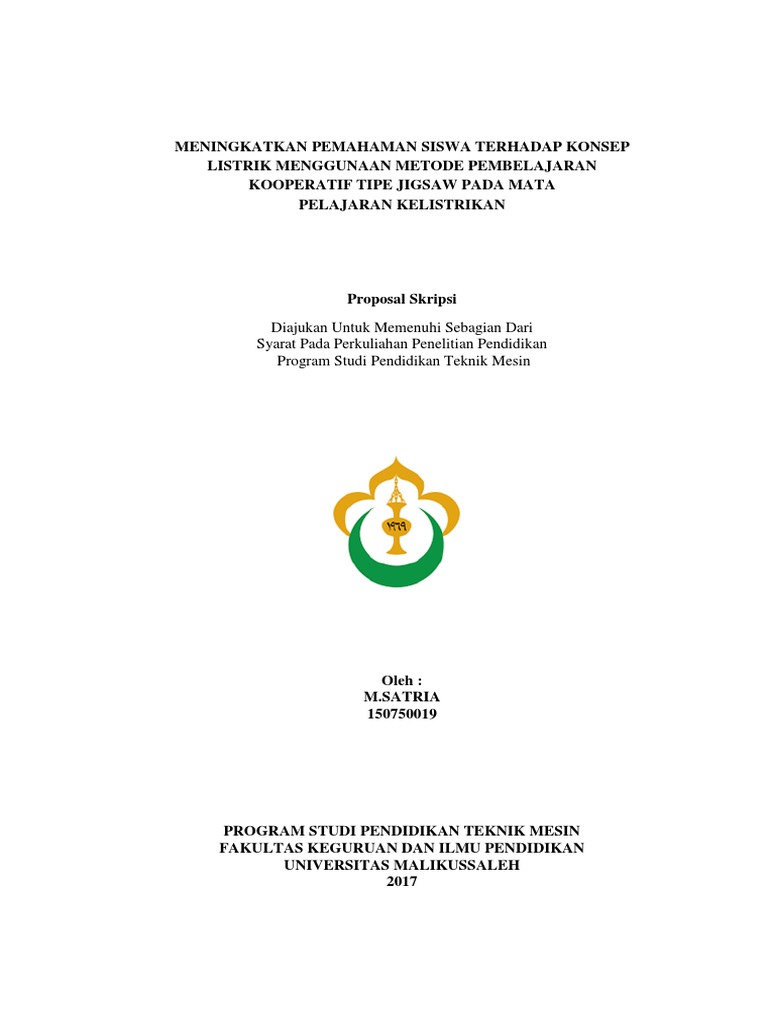 COVER Proposal Skripsi | PDF