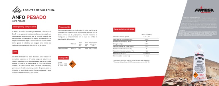 FT46. Anfo Pesado | PDF | Material explosivo | Química