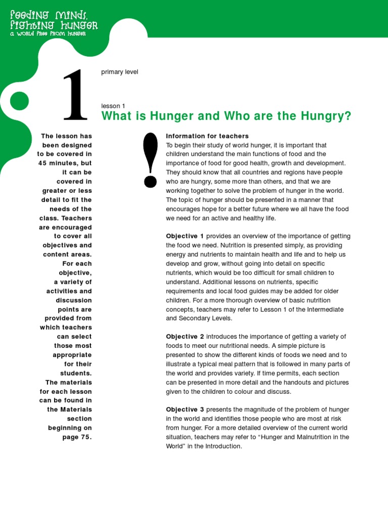 Primary Lesson 1 | PDF | Staple Foods | Vegetables