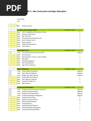 Leed Checklist Excel