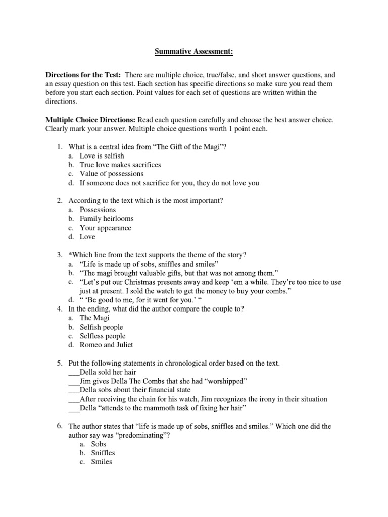 Summative Assessment Fall 2016 | PDF | General Fiction