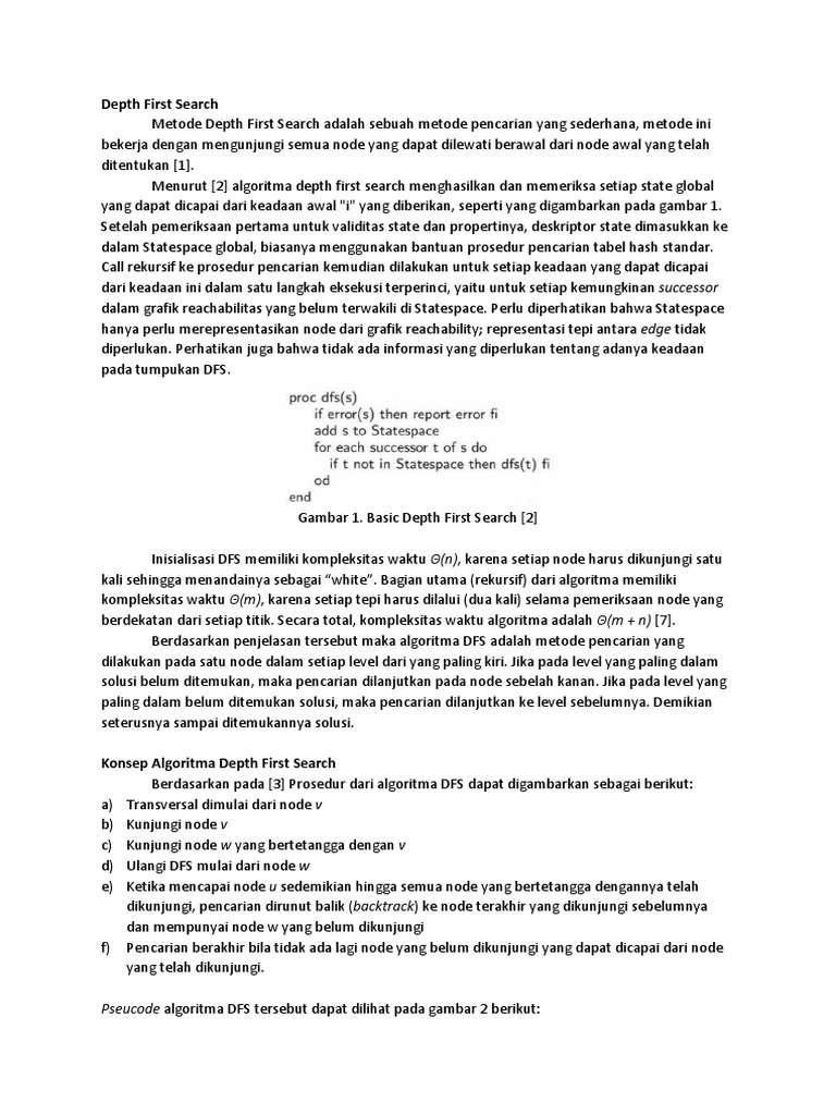 Konsep Dan Implementasi Algoritma Depth First Search Pdf 