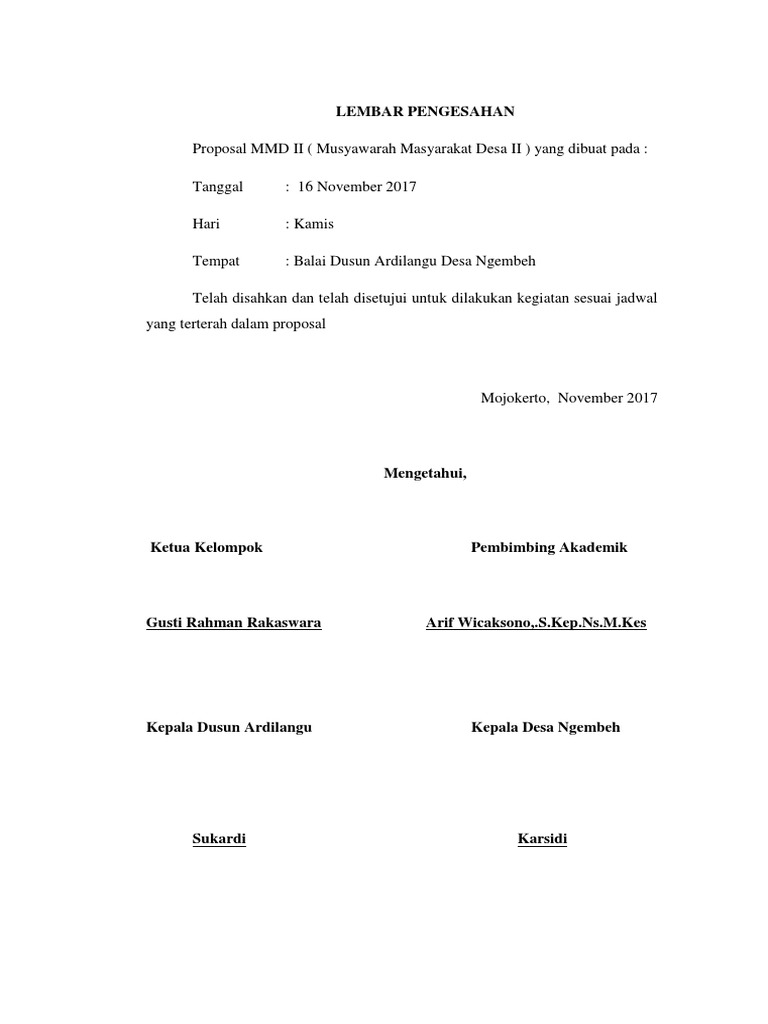 Proposal MMD 1 Komunitas | PDF