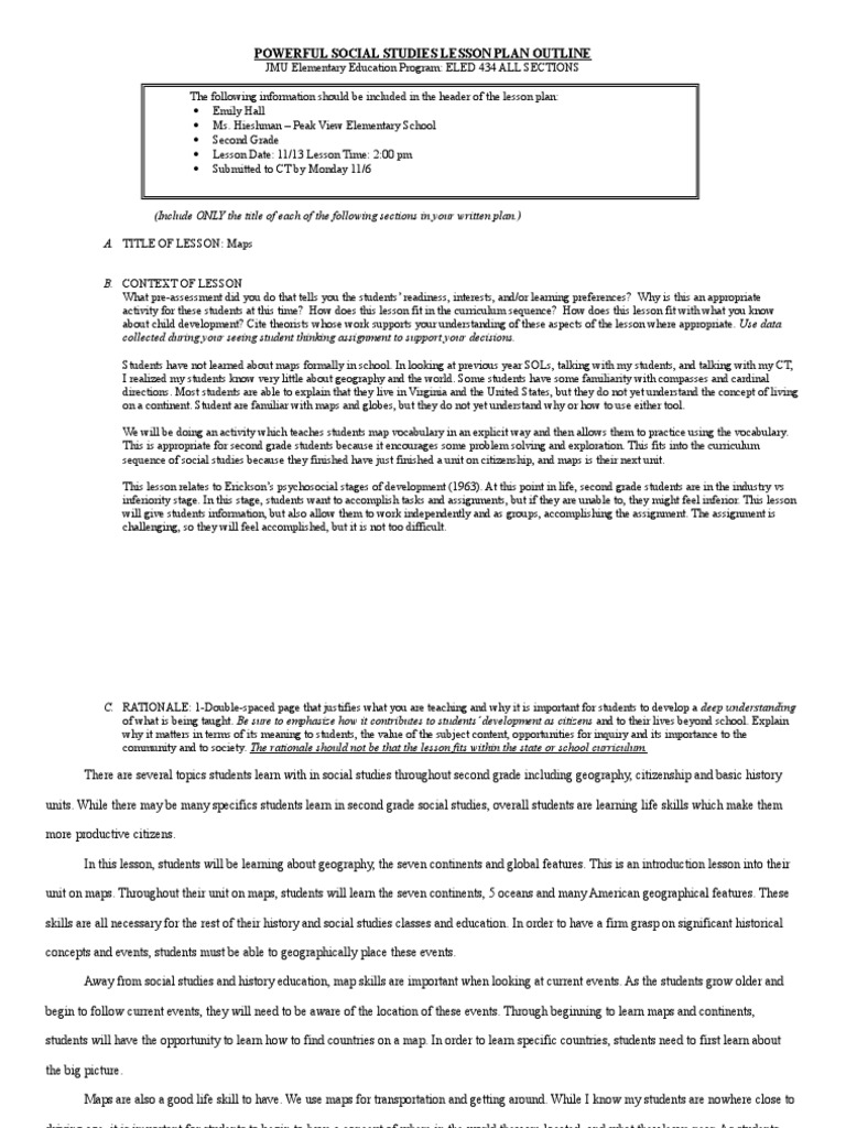 Ss Lesson Plan and Reflection | PDF | Lesson Plan | Educational Assessment