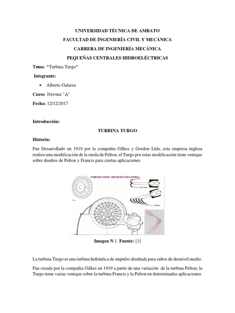 Turbina Turgo | PDF | Máquinas rotativas | Hidráulica