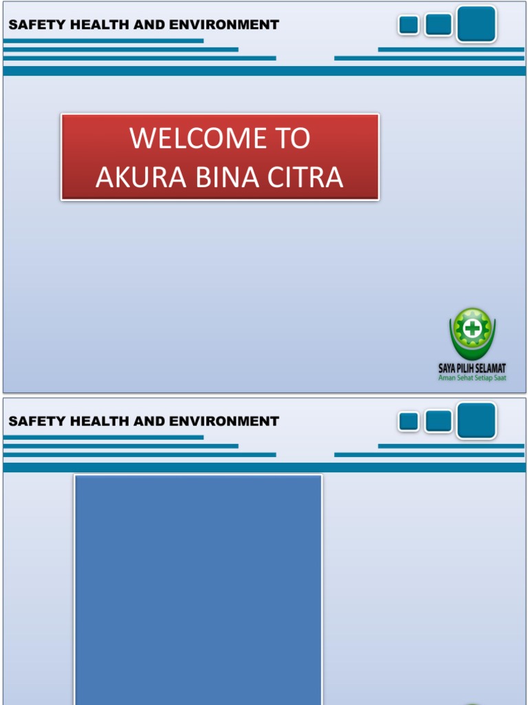 Safety Induction Pt. Akura Bina Citra | PDF