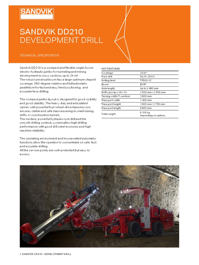 Sandvik DD210 | Drill | Transmission (Mechanics)