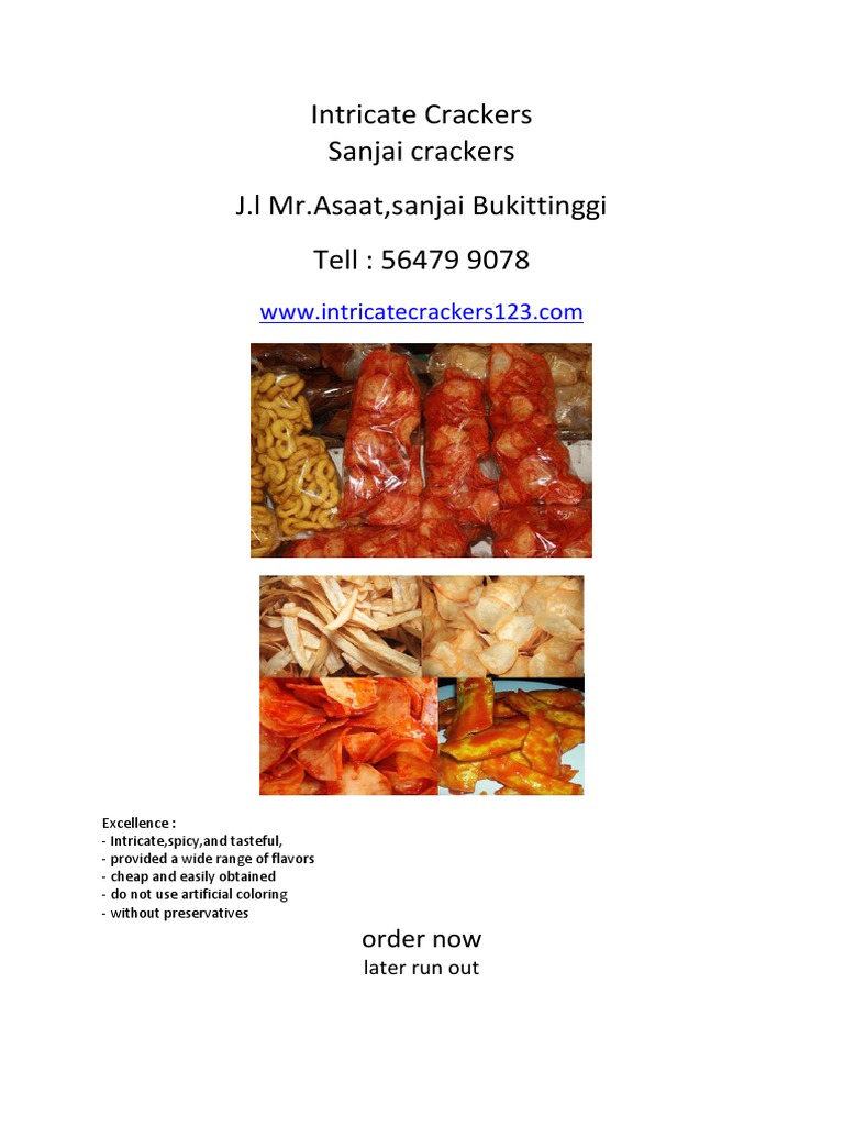 Intricate Crackers Sanjai Crackers J.L MR - Asaat, Sanjai Bukittinggi ...