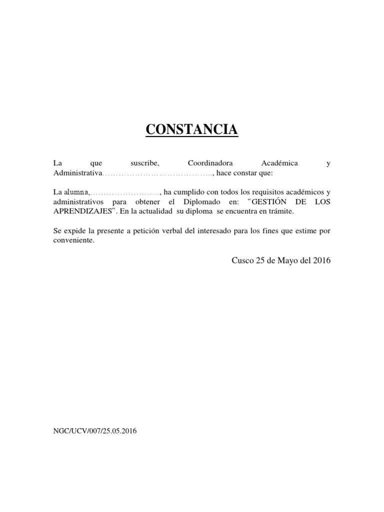 CONSTANCIA | PDF