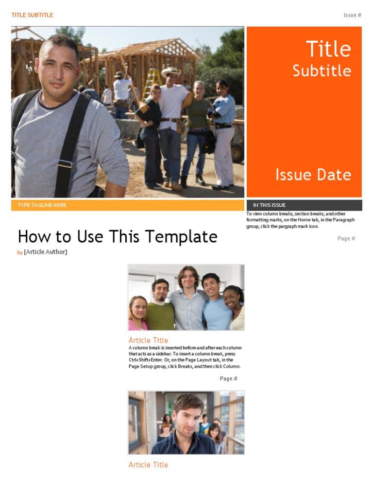 Title: How To Use This Template | PDF | Page Layout | Paragraph