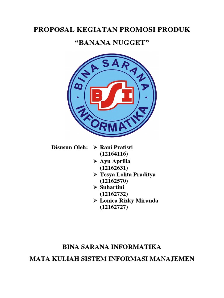 Proposal Kegiatan Promosi Banana Nugget | PDF | Bisnis