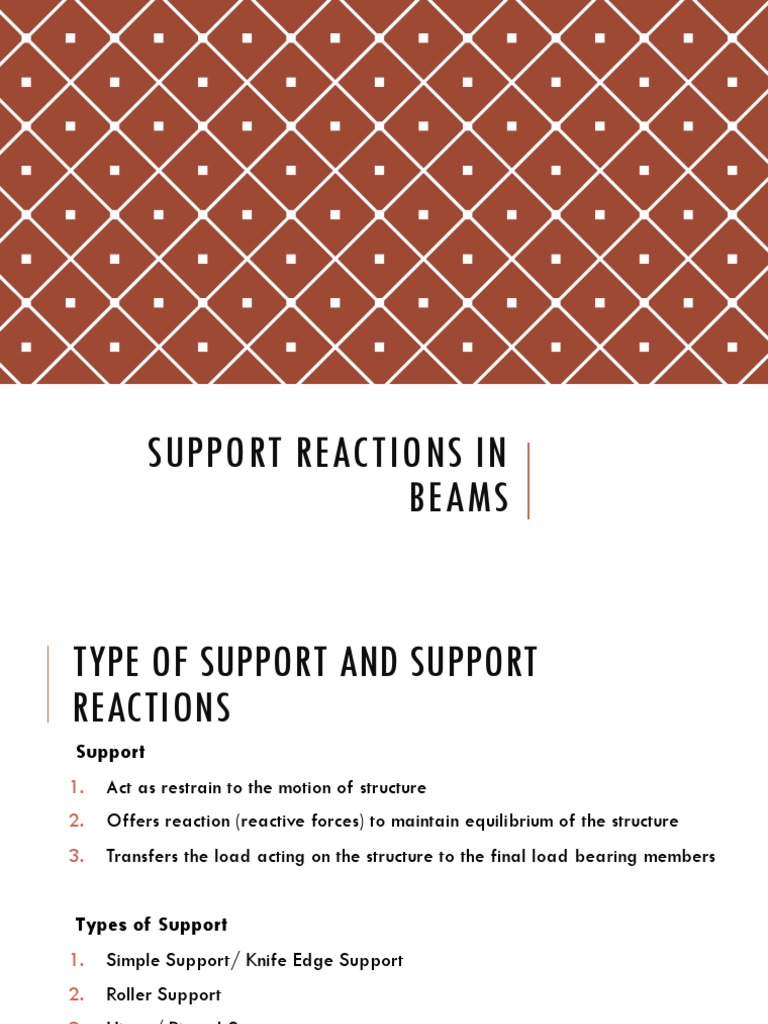 Support Reactions in Beams Explained | PDF | Beam (Structure ...