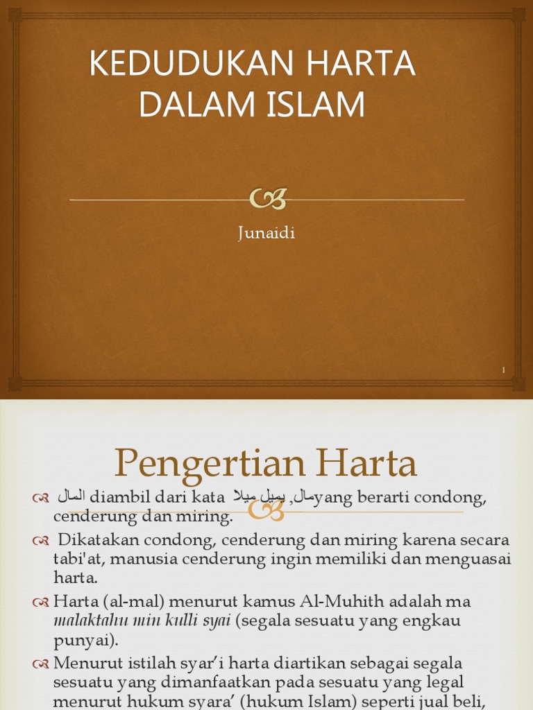 Kedudukan Harta dalam Islam: Panduan Syar'i | PDF