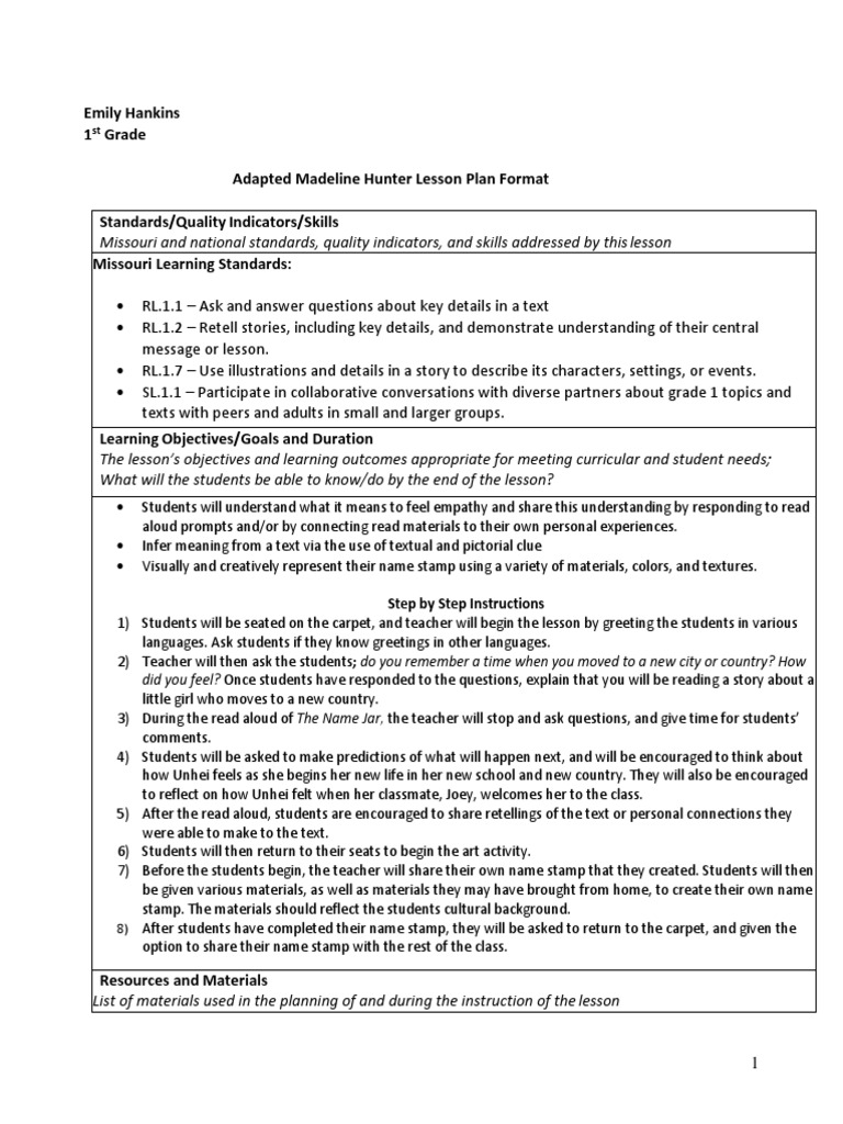 LTC 4321 Weebly Lesson Plan 3 | PDF | Teachers | Lesson Plan