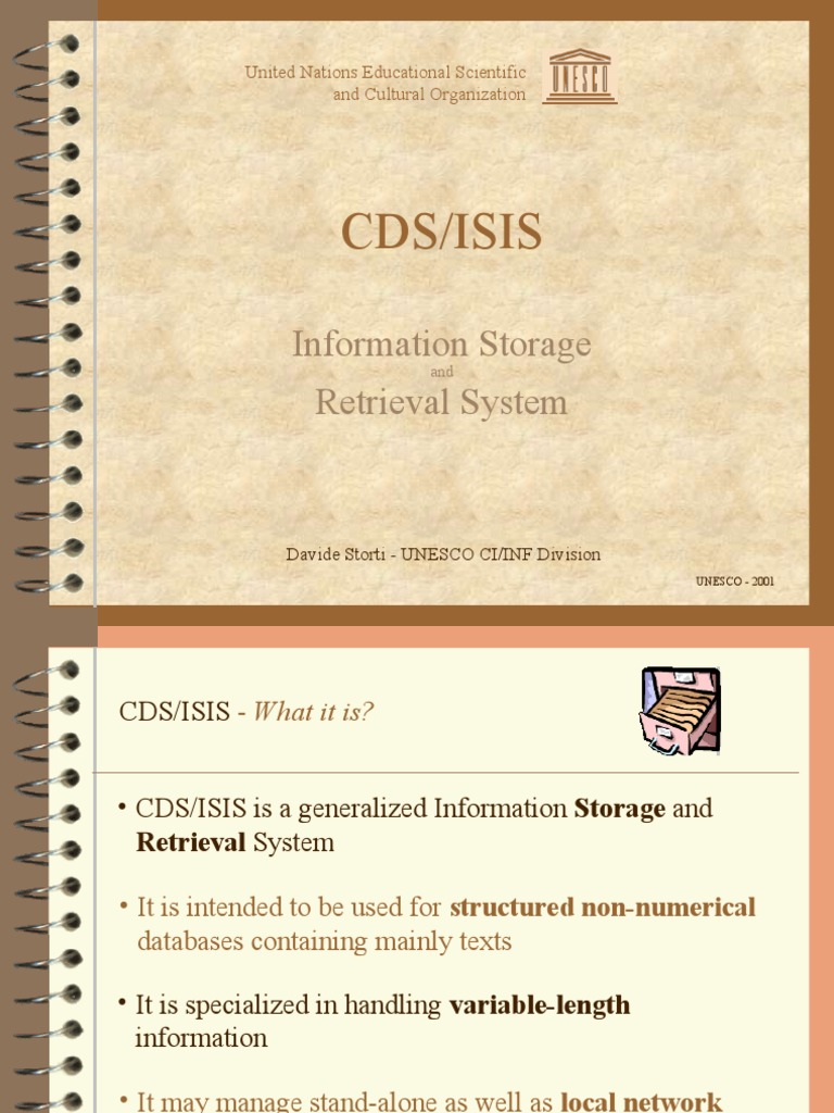 Cds/Isis: Information Storage Retrieval System | PDF | Databases | Data ...