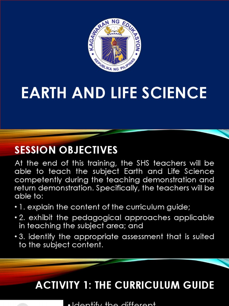 Earth and Life Science Teaching Guide | PDF | Plate Tectonics | Geology