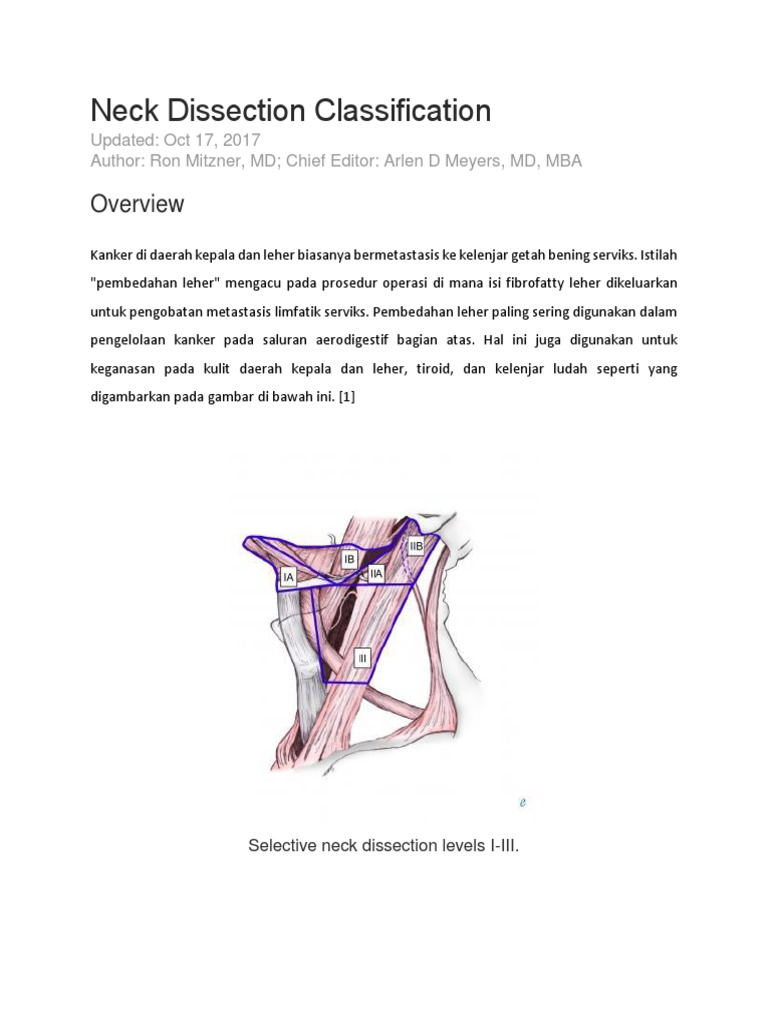 Neck Dissection Classification | PDF