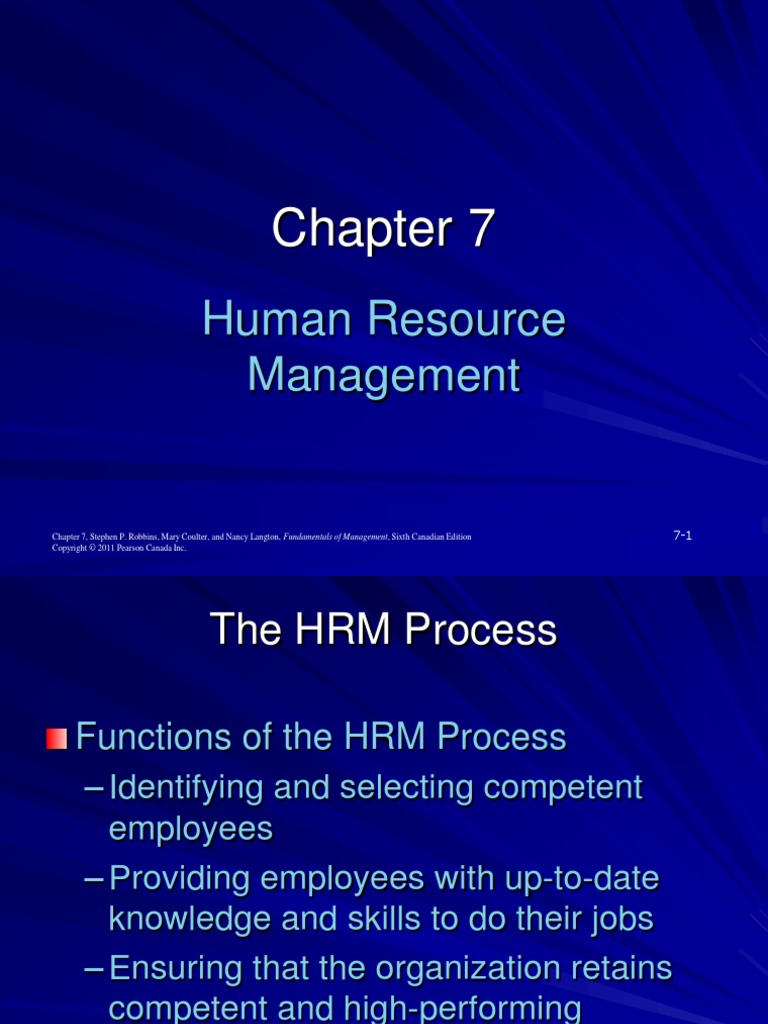 Chapter 7 PPT Part I | PDF | Employment | Human Resource Management