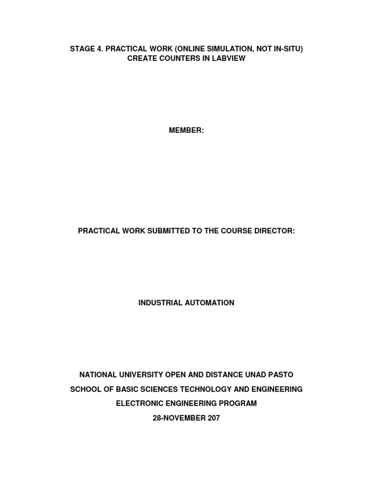 STAGE 4 Practical Work | PDF