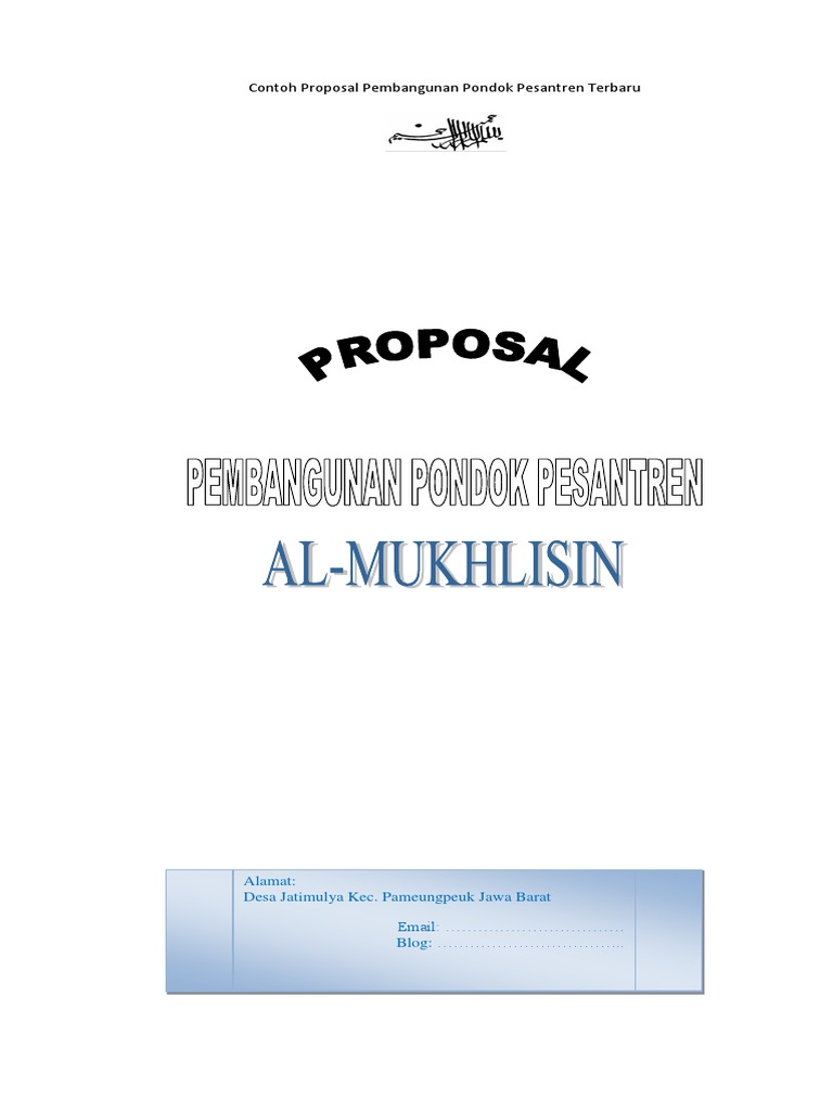 Contoh Proposal Pembangunan Pondok Pesantren Terbaru | PDF | Karier & Perkembangan ...